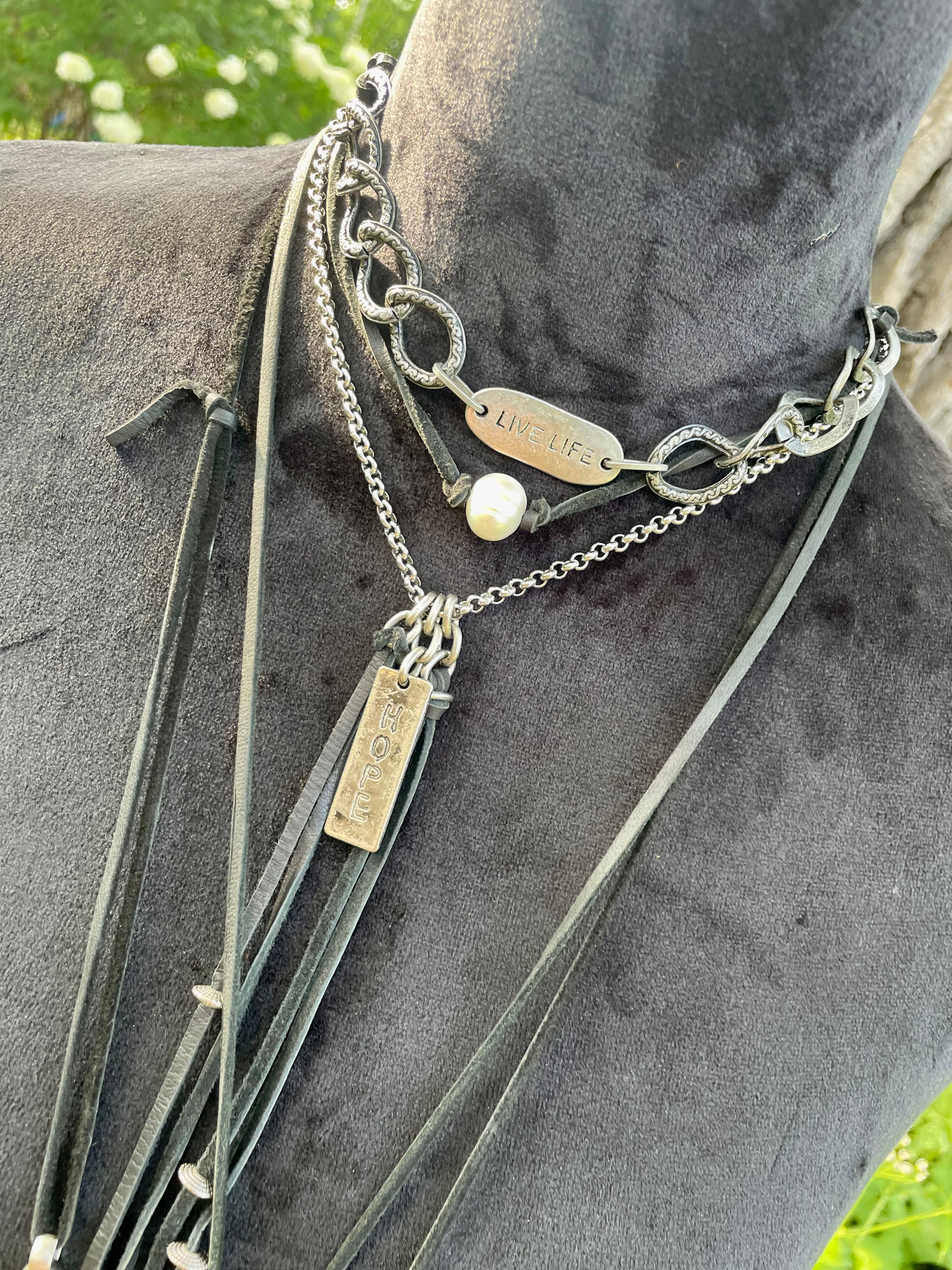 The Laramie Leather Necklace Collection by Amy Louise Set of 5. – Grace ...